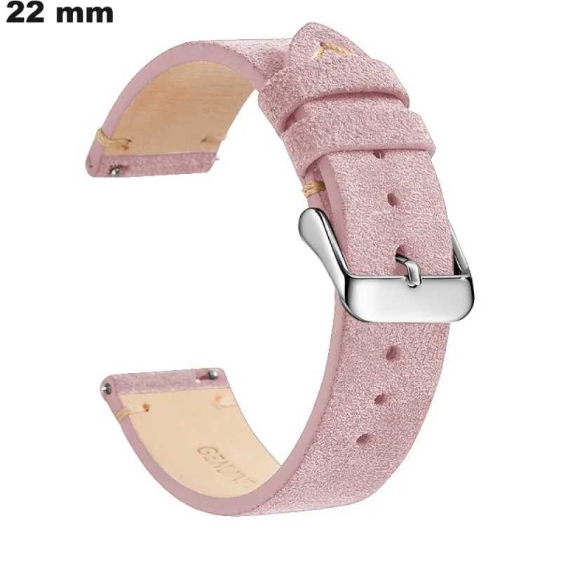 Vente Bracelet Rose 22 mm vintage pour montre Cuir véritable
